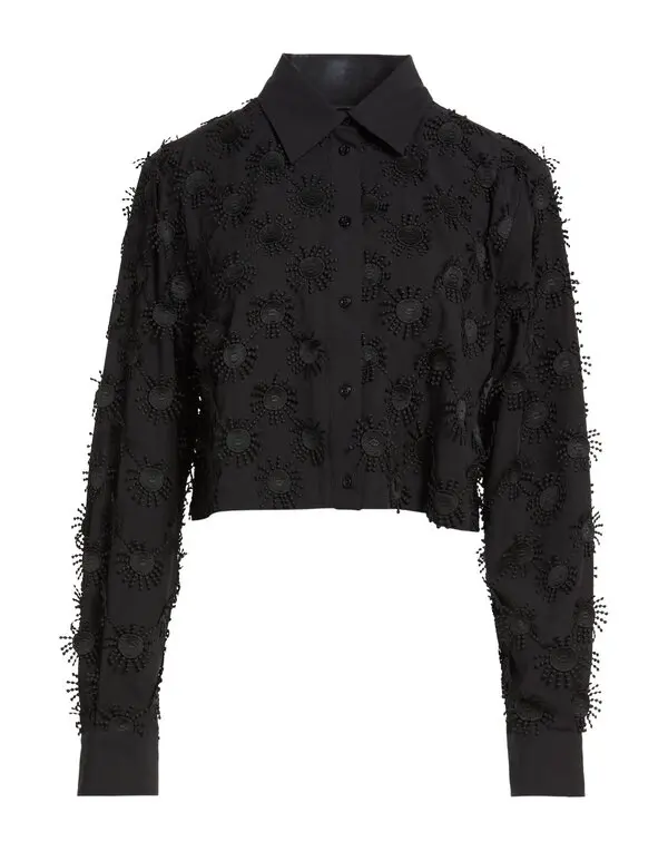 MSGM Woven Shirt With Appliqués