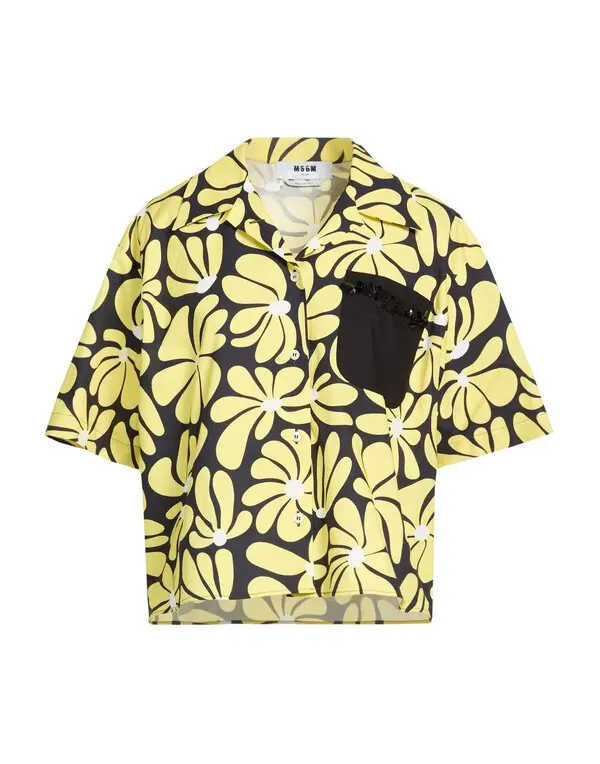 MSGM Woven Floral-print Shirt