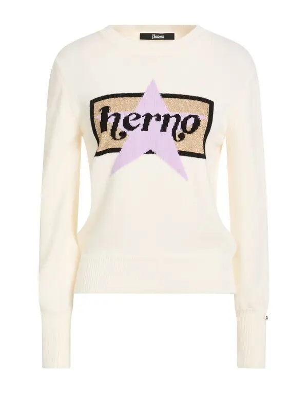 Herno Wool, Cotton, Viscose, Metallic Fiber Crewneck Sweater