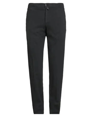 Kiton Tapered Cotton-blend Trousers - Black