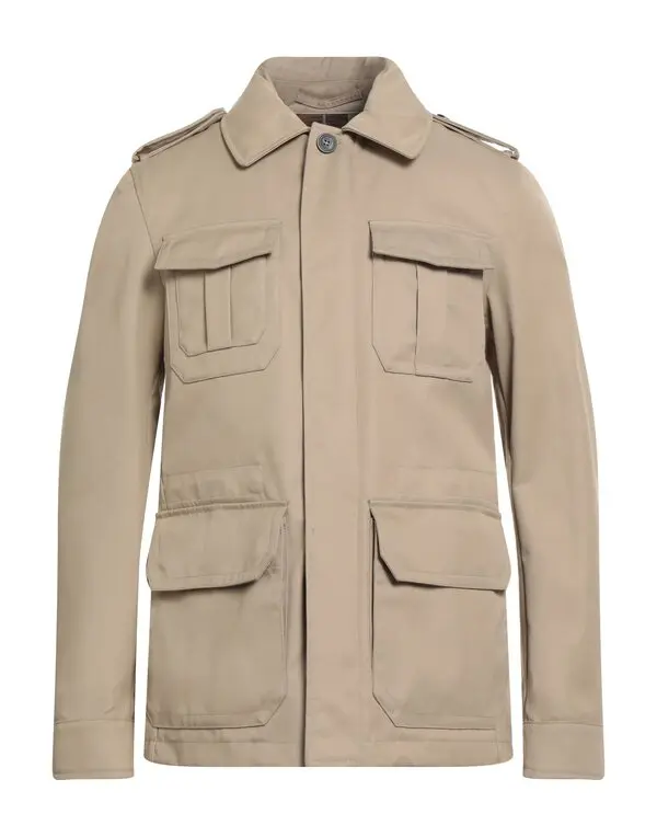 Montedoro Safari Jacket In Polyester, Cotton, And Polyurethane - Beige
