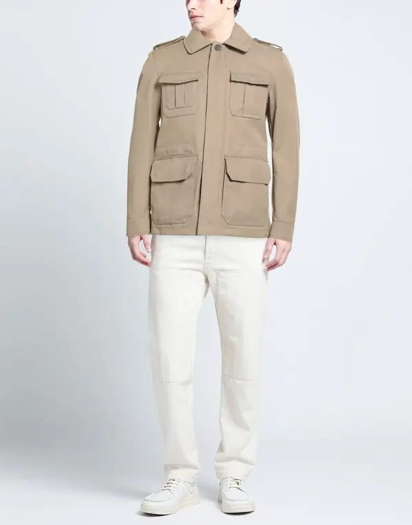 Montedoro Safari Jacket In Polyester, Cotton, And Polyurethane - Beige