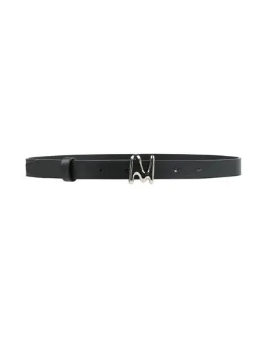 MSGM Calfskin Leather Belt - Black