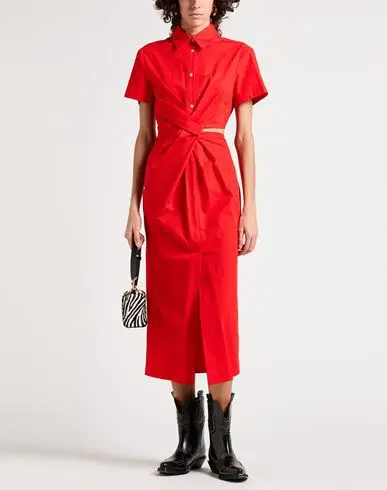 MSGM Midi Cotton Shirt Dress
