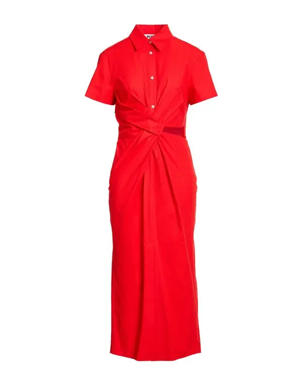 MSGM Midi Cotton Shirt Dress