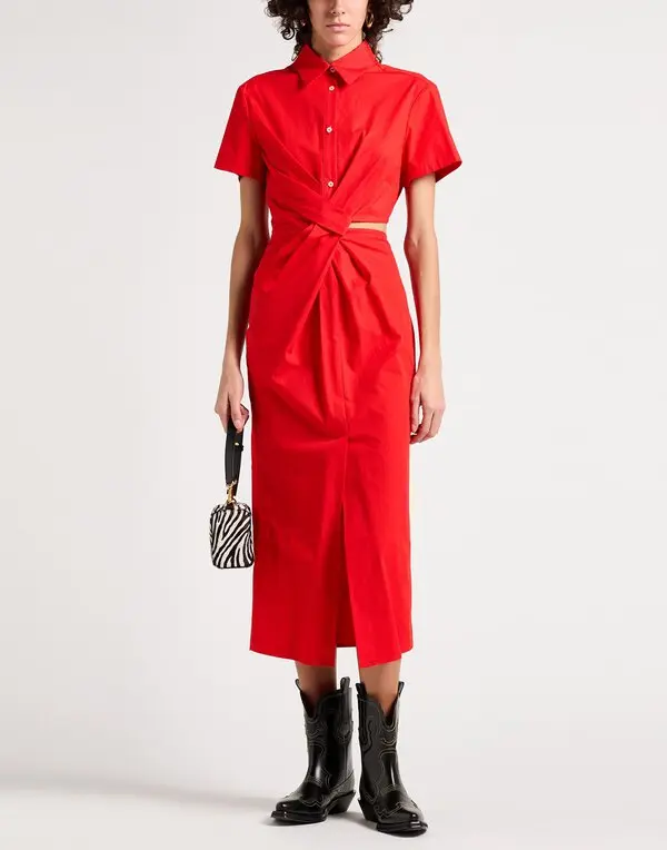 MSGM Midi Cotton Shirt Dress