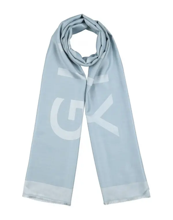 Givenchy Scarf Sky Silk, Wool - Blue