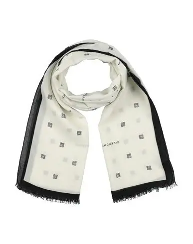 Givenchy Scarf Ivory Cashmere, Silk - White