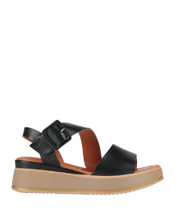 OVYE Leather Wedge Sandals