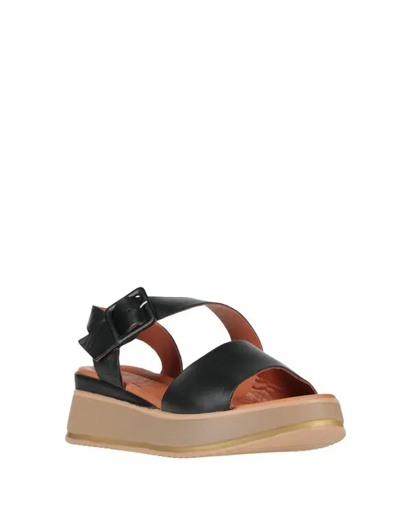 OVYE Leather Wedge Sandals