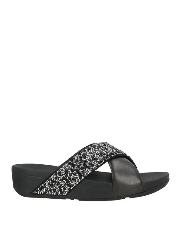 Fitflop Crystal Embellished Wedge Sandals - Black