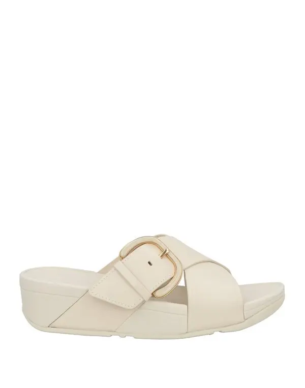 Fitflop Leather Wedge Sandals With Buckle Fastening