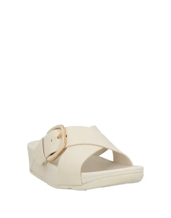 Fitflop Leather Wedge Sandals With Buckle Fastening