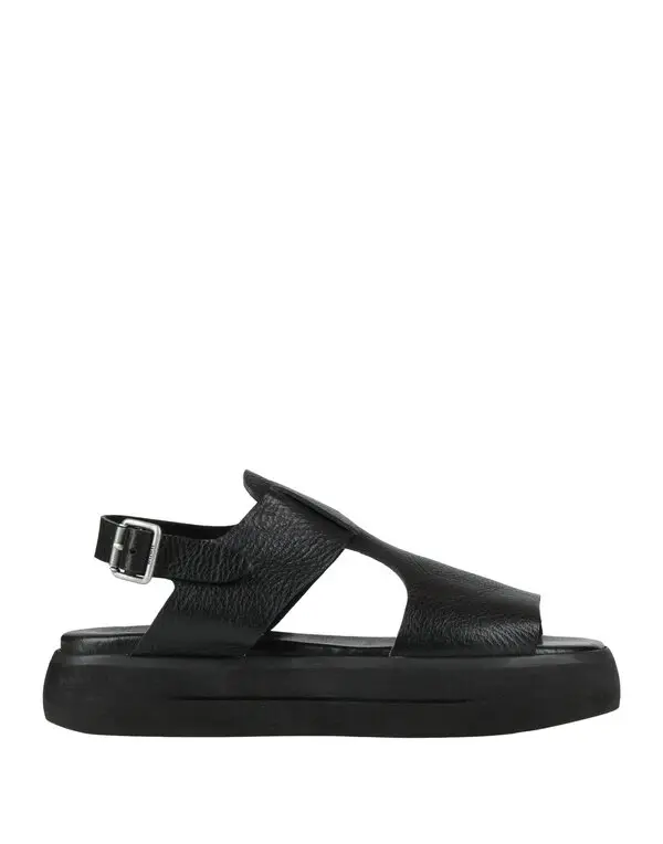 Moma Pebbled Leather Flatform Sandals