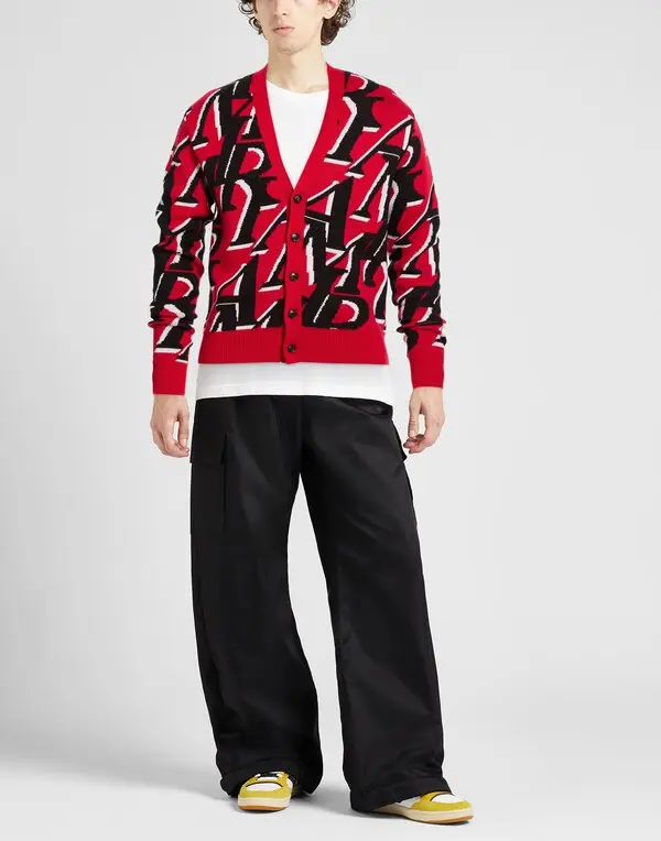 Amiri Long Sleeve Wool Cardigan