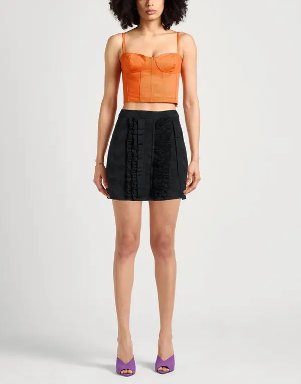 MSGM Mini Pencil Skirt With Lace