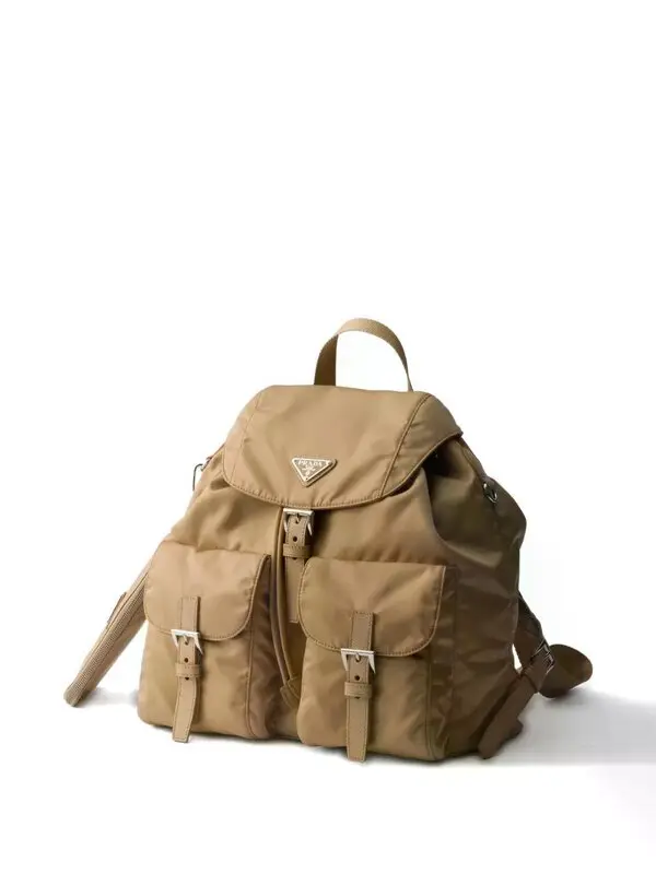 Prada Logo Backpack - Neutrals