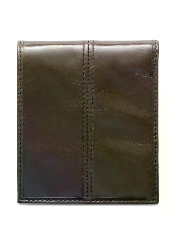Prada Triangle Logo Leather Wallet - Brown
