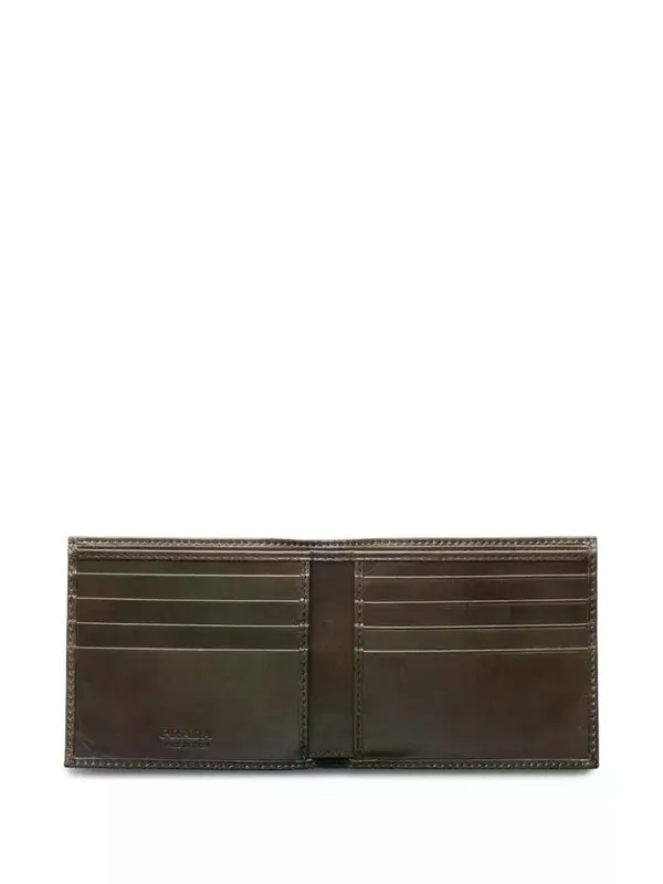 Prada Triangle Logo Leather Wallet - Brown