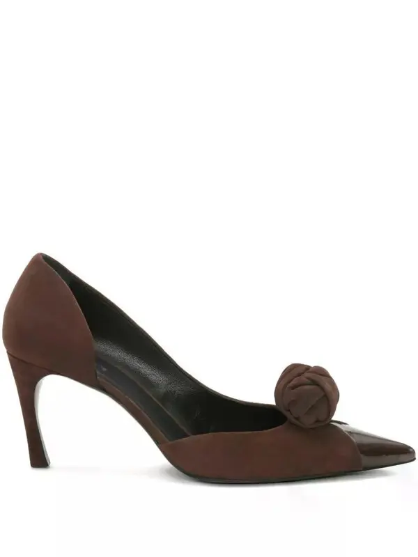 ROTATE BY BIRGER CHRISTENSEN Knot-detail Suede Pumps