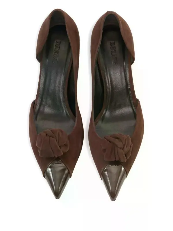 ROTATE BY BIRGER CHRISTENSEN Knot-detail Suede Pumps