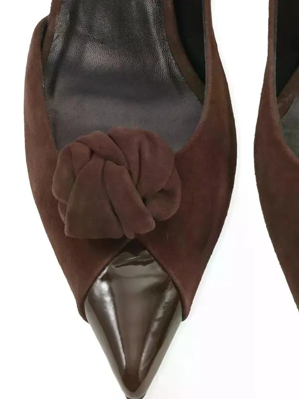 ROTATE BY BIRGER CHRISTENSEN Knot-detail Suede Pumps