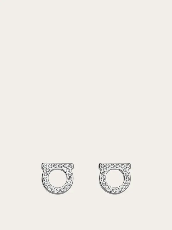 FERRAGAMO Gancini Stud Earrings - Silver