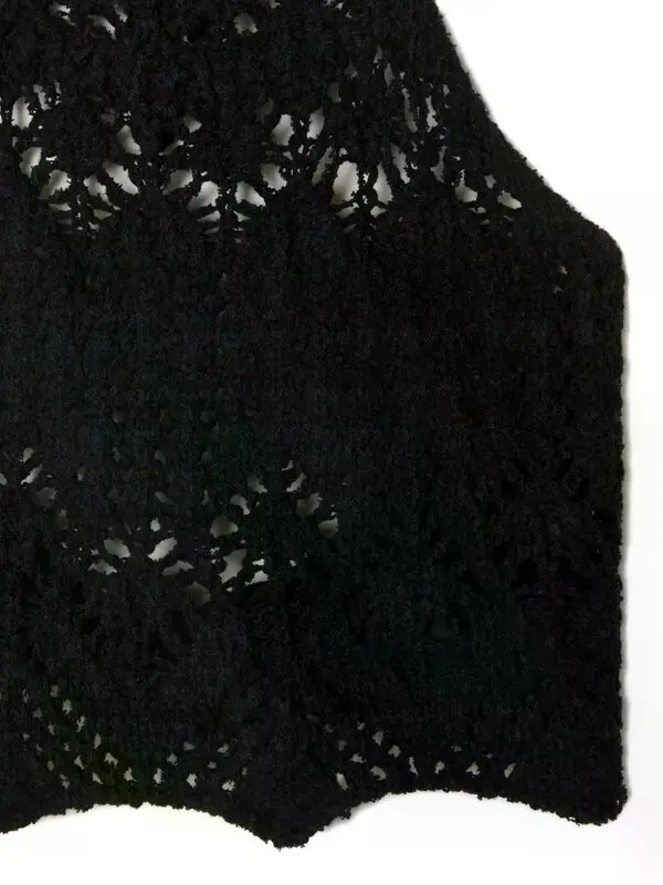 Alanui Crochet Halterneck Top - Black