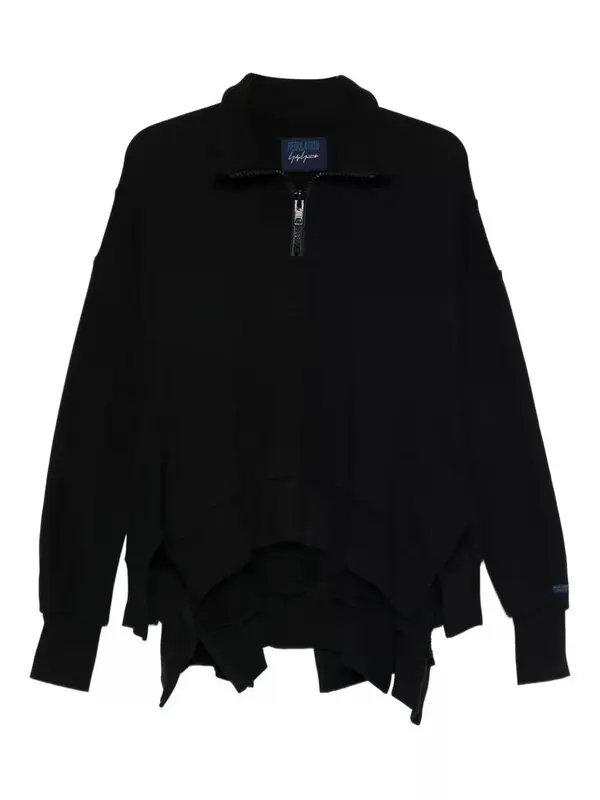 Yohji Yamamoto Half-zip Asymmetric Sweatshirt