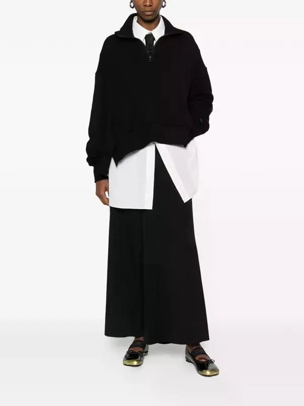 Yohji Yamamoto Half-zip Asymmetric Sweatshirt