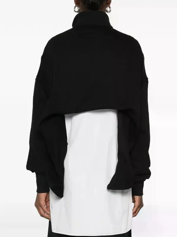 Yohji Yamamoto Half-zip Asymmetric Sweatshirt