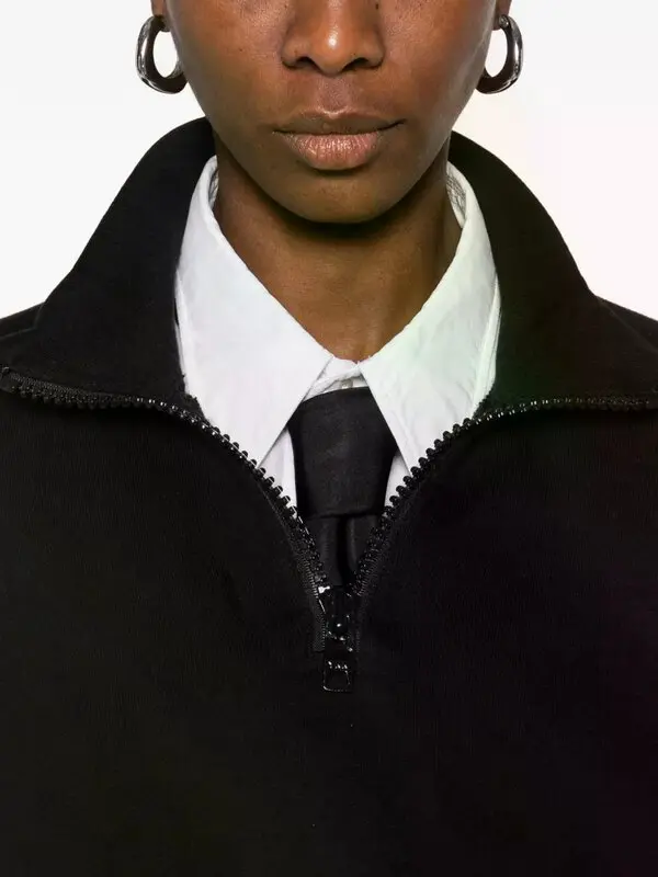 Yohji Yamamoto Half-zip Asymmetric Sweatshirt
