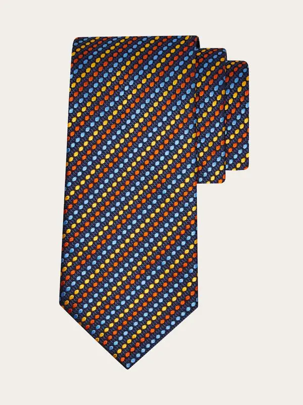 FERRAGAMO Dots Jacquard Neck Tie - Multicolor