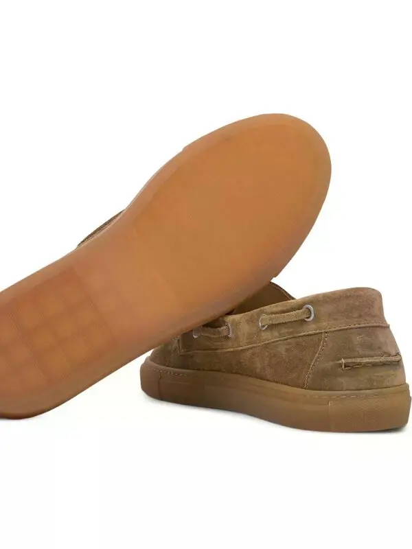SUMMERY COPENHAGEN Suede Lace-up Loafers - Brown