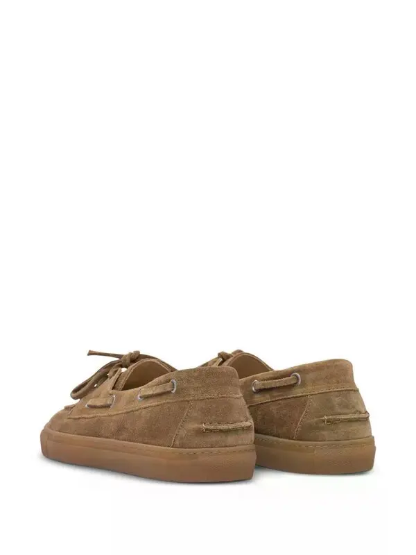 SUMMERY COPENHAGEN Suede Lace-up Loafers - Brown