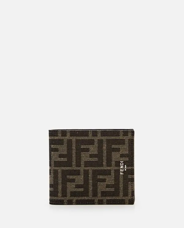 Fendi Bi-fold Jacquard Wallet - Brown
