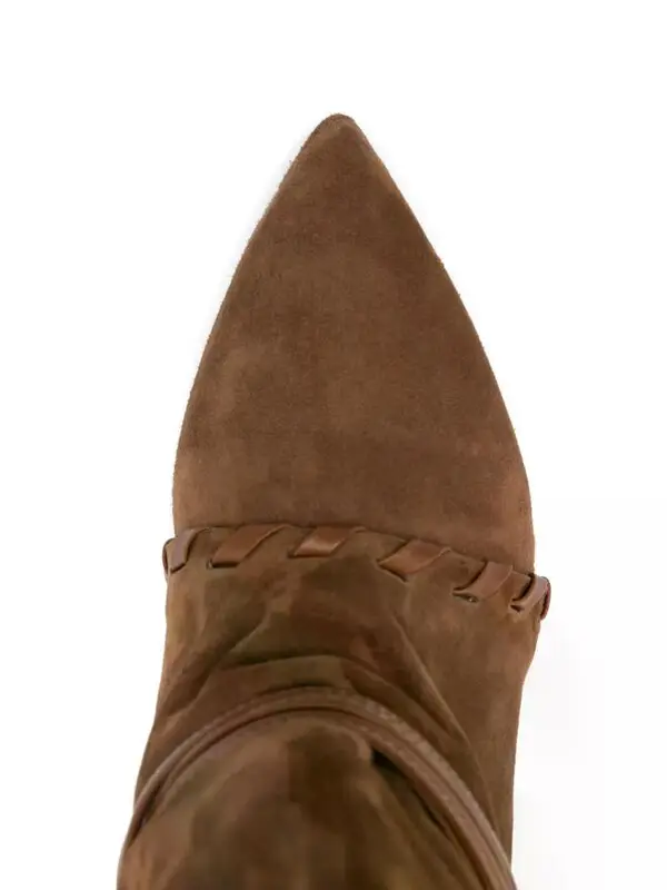GISEL MOIRE Braided Buckle Boots