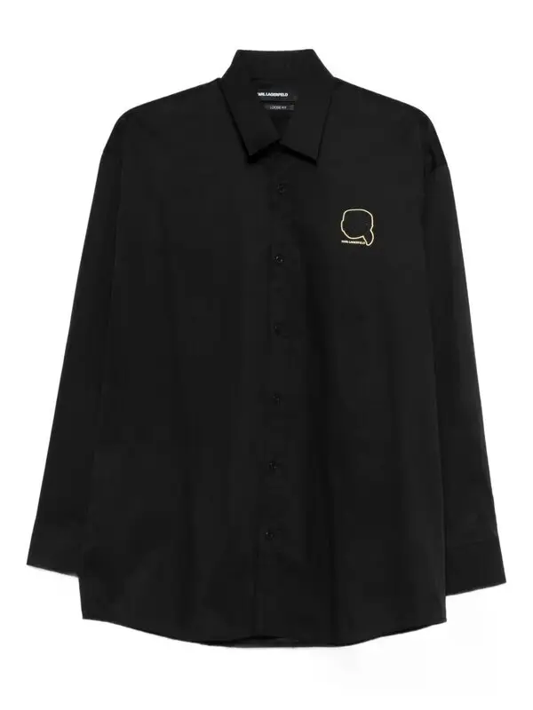 Karl Lagerfeld Ikonic Karl-motif Shirt - Black