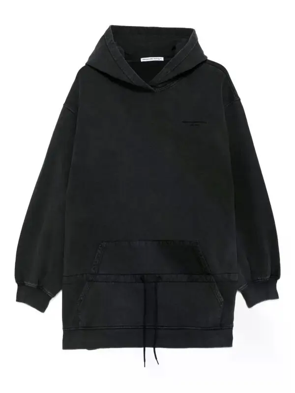 Alexander Wang Dropped-waist Hoodie Mini Dress - Black