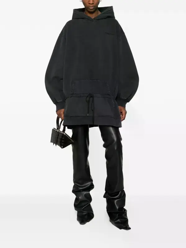 Alexander Wang Dropped-waist Hoodie Mini Dress - Black