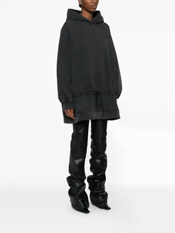 Alexander Wang Dropped-waist Hoodie Mini Dress - Black