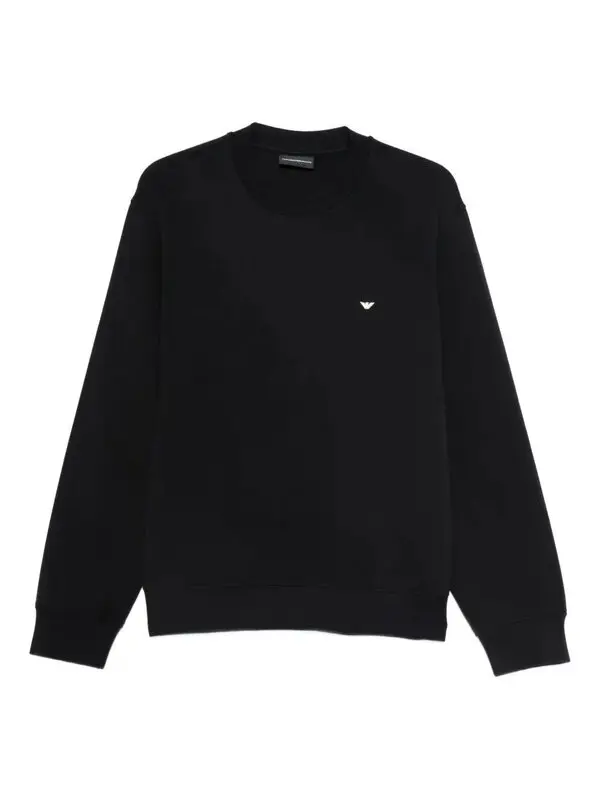 Emporio Armani Logo-embroidered Sweatshirt - Black