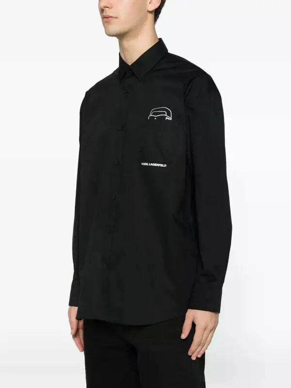 Karl Lagerfeld Ikonic Karl-print Shirt - Black