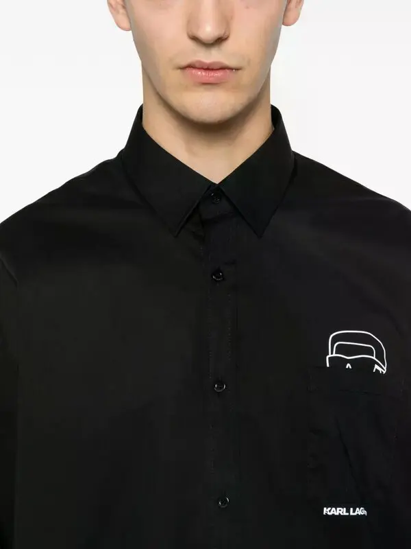 Karl Lagerfeld Ikonic Karl-print Shirt - Black