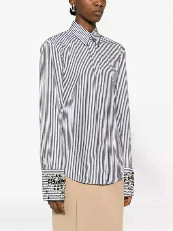 Sportmax Embellished Striped Shirt