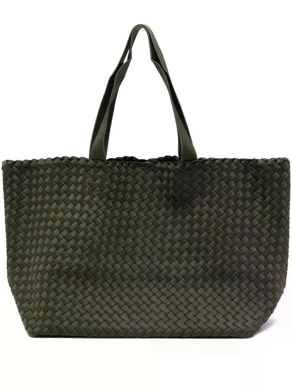 NAGHEDI Large Como Woven Tote Bag - Green