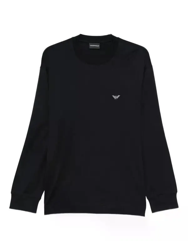 Emporio Armani Logo-patch Sweatshirt - Blue
