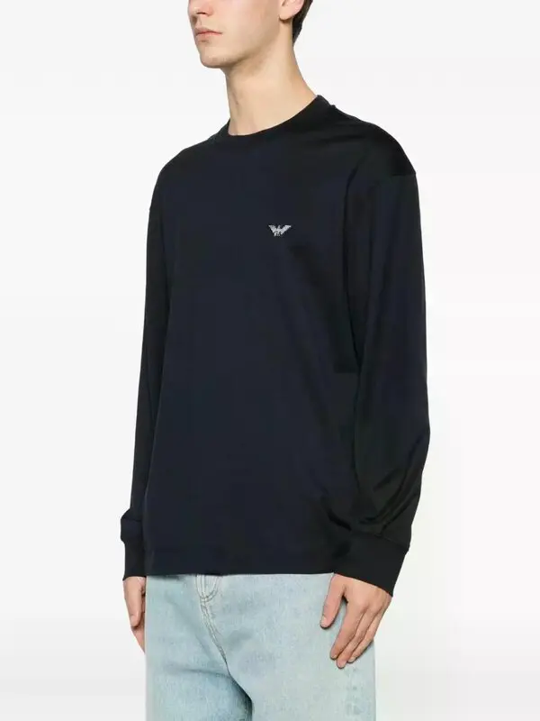 Emporio Armani Logo-patch Sweatshirt - Blue