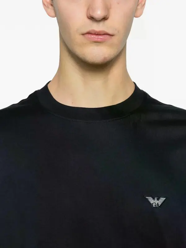 Emporio Armani Logo-patch Sweatshirt - Blue