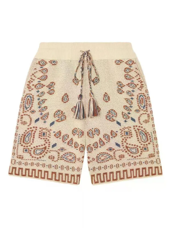 Alanui Cotton Bermuda Shorts - Neutrals